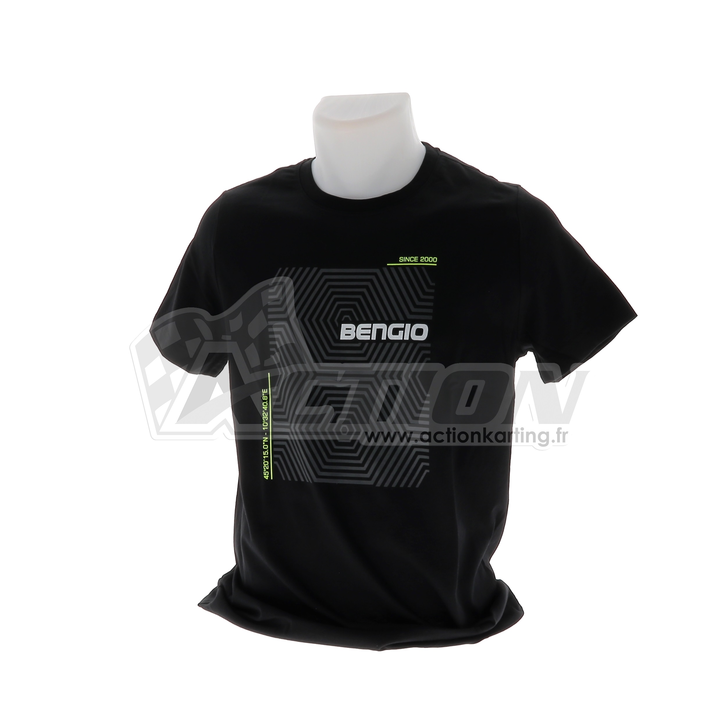 T-shirt BENGIO '23 Noir/Gris - Action karting - Equipements