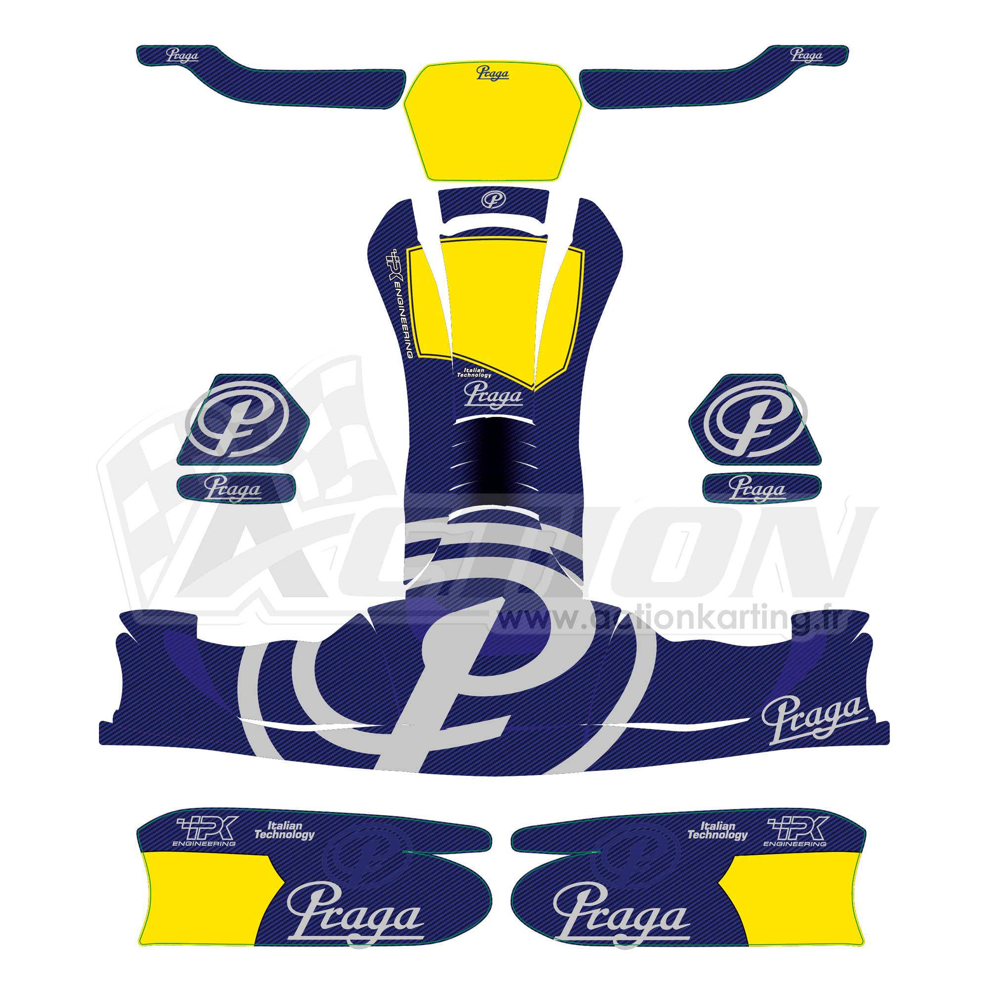 Kit déco Praga - Complet - 509 '25 - Action karting - Accessoires châssis
